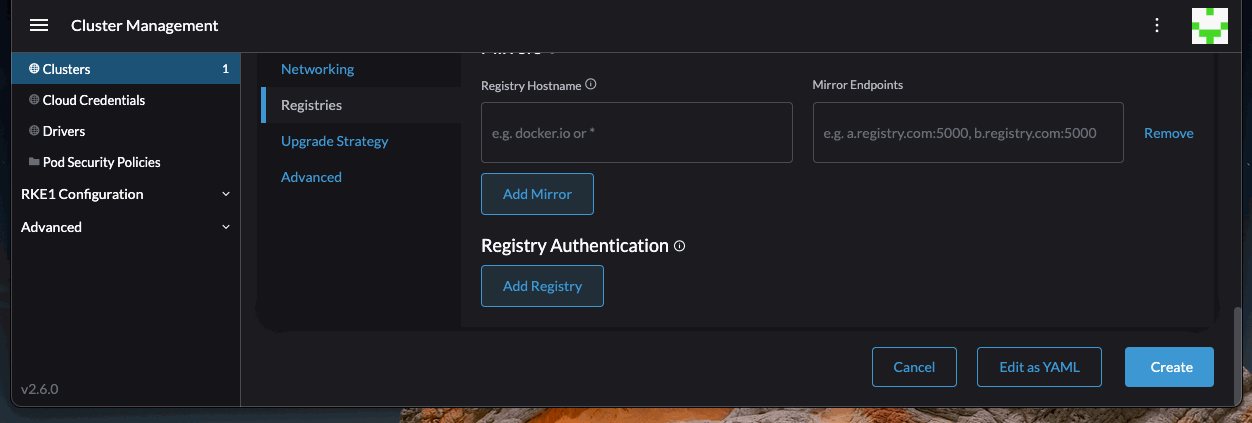 Placeholder text not aligned in the Mirrors section of Cluster Configuration · Issue #4371 ...