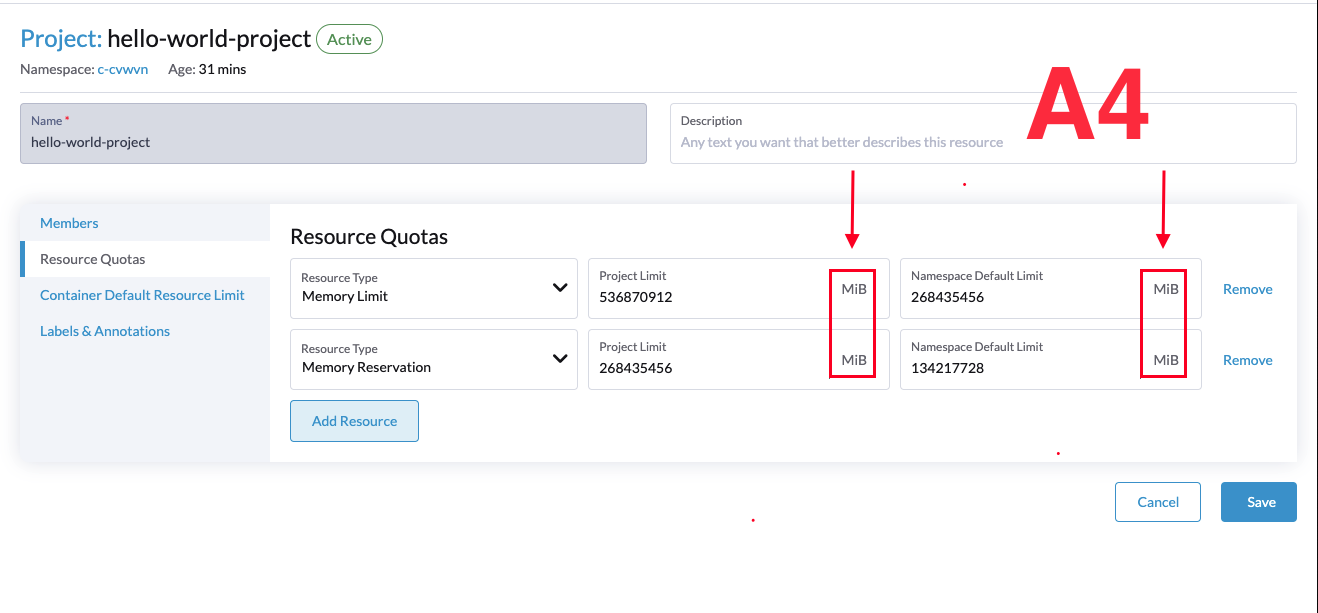 [BUG] Incorrect memory unit conversion in project resource quota · Issue #4417 · rancher ...