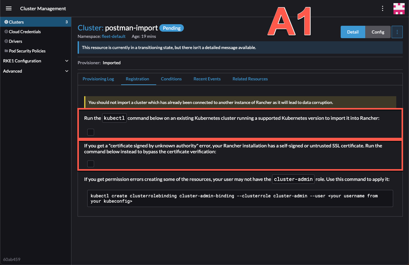Creating generic import cluster via API no registration commands are generated · Issue #39779 ...