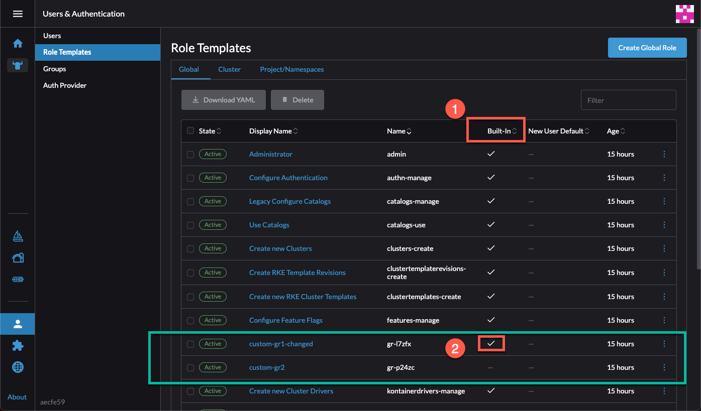 Public API [kubectl/v1] Dashboard Incorrectly Showing GlobalRole as Builtin When It's Not ...
