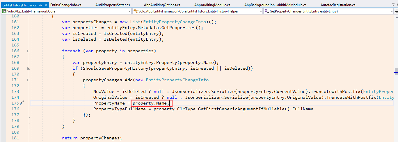 Audit Entity Property Name Localization requirement. · Issue #5500 · abpframework/abp · GitHub