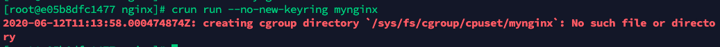create keyring `mynginx`: Operation not permitted · Issue #402 · containers/crun · GitHub