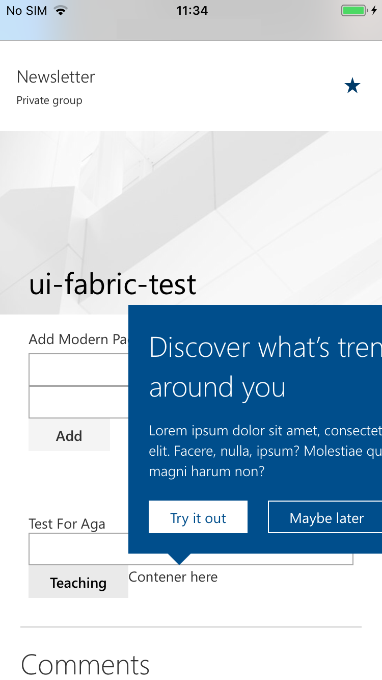 Teaching bubble - display issues on mobiles · Issue #5732 · microsoft/fluentui · GitHub