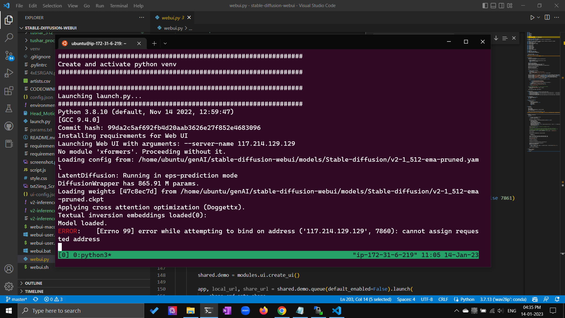 Hosting the custom trained model on EC2 and deploying on a publlic IP · AUTOMATIC1111 stable ...