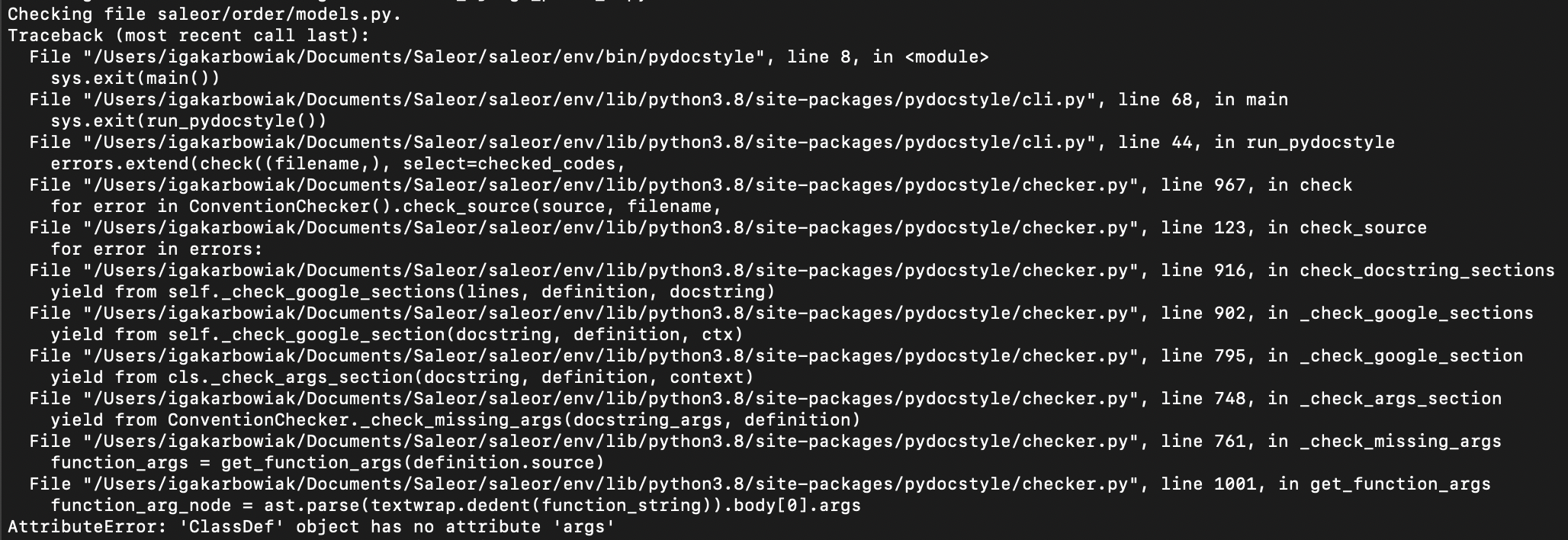 Update pydocstyle version in tox · Issue #5048 · saleor/saleor · GitHub