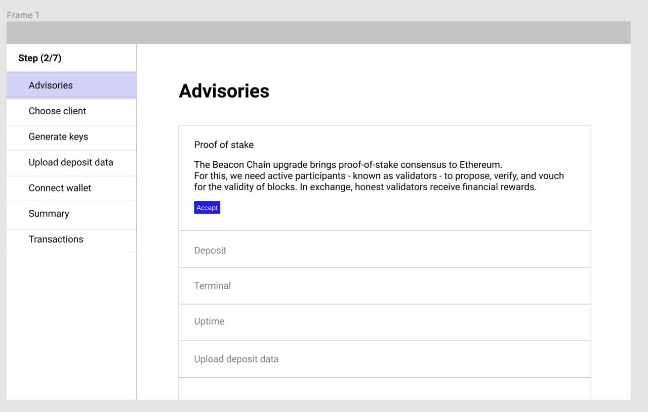 Redesign workflow steps · Issue #367 · ethereum/staking-launchpad · GitHub