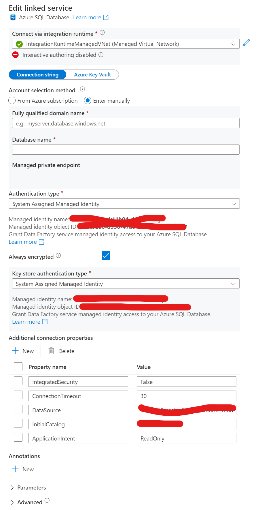 Deploying via Publish-AdfV2FromJson produces inconsistent Linked Service · Issue #267 · Azure ...