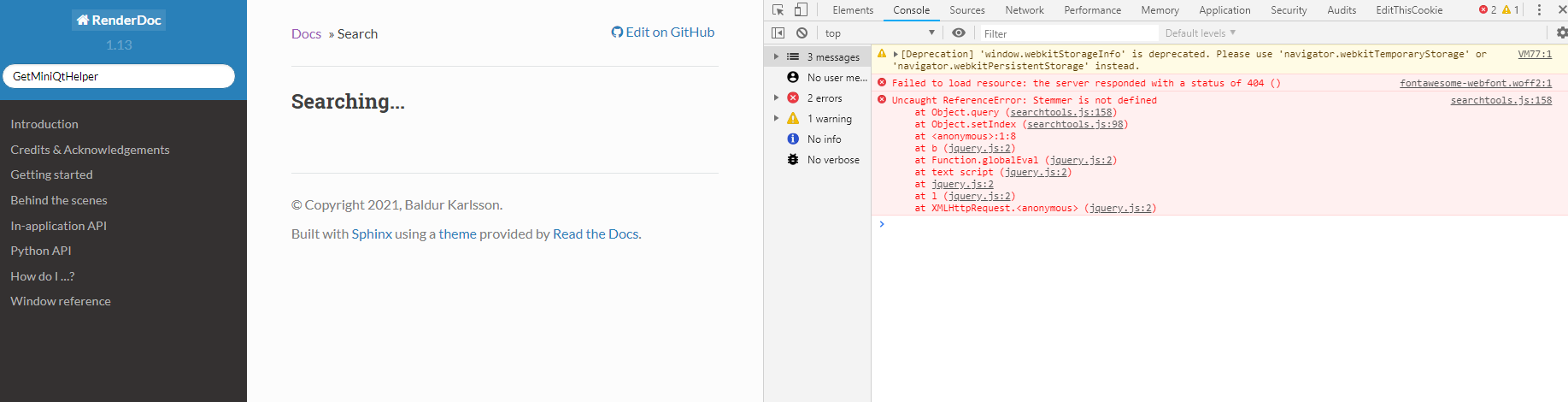 Python Api Documentation Searching Problem · Issue 2241 · Baldurkrenderdoc · Github