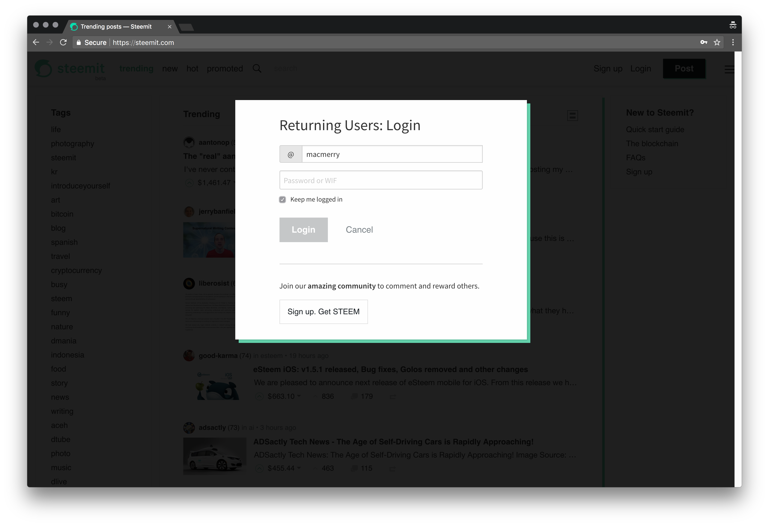 condenser is leaking state between sessions · Issue #2466 · steemit/condenser · GitHub