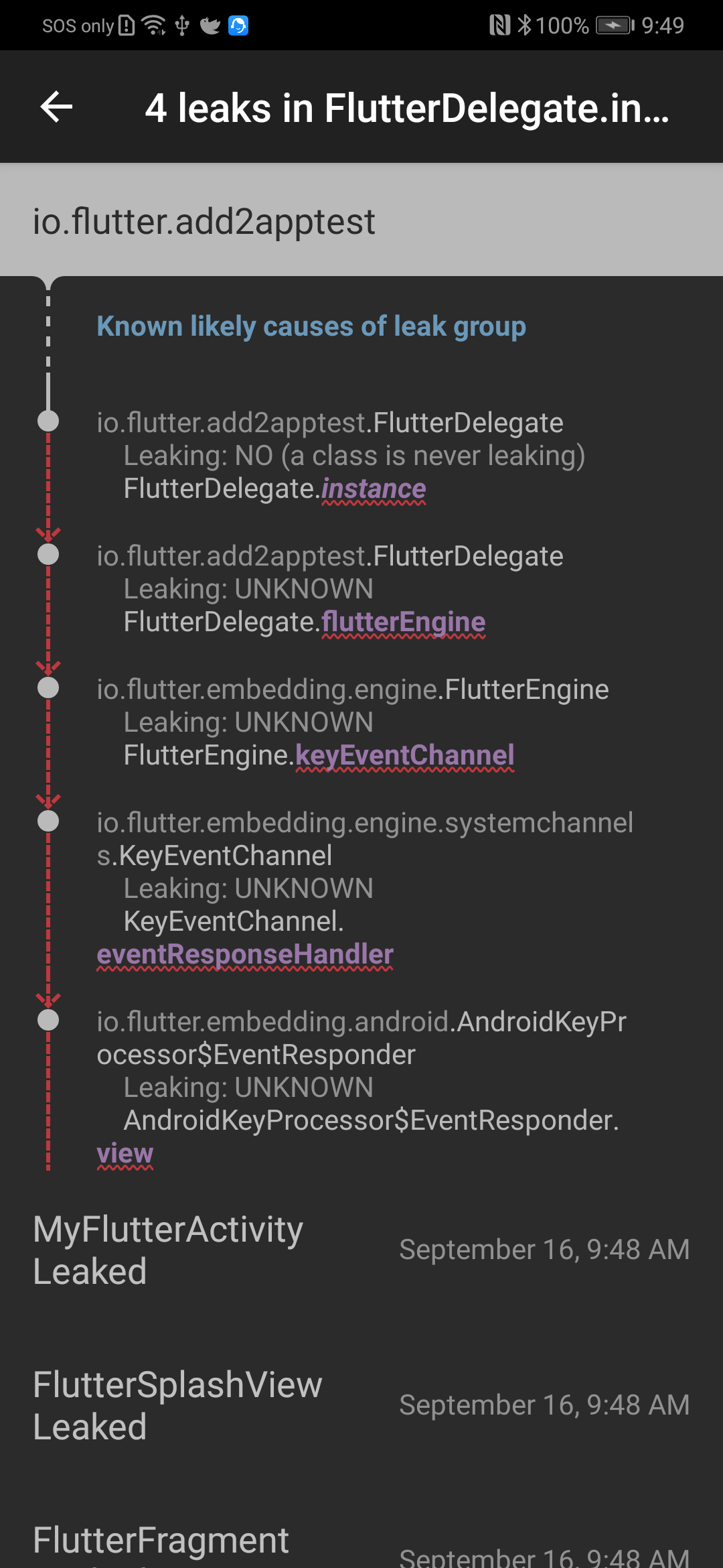 Add2app Android Leaks The Flutterview From 1220 120pre · Issue 65941 · Flutterflutter