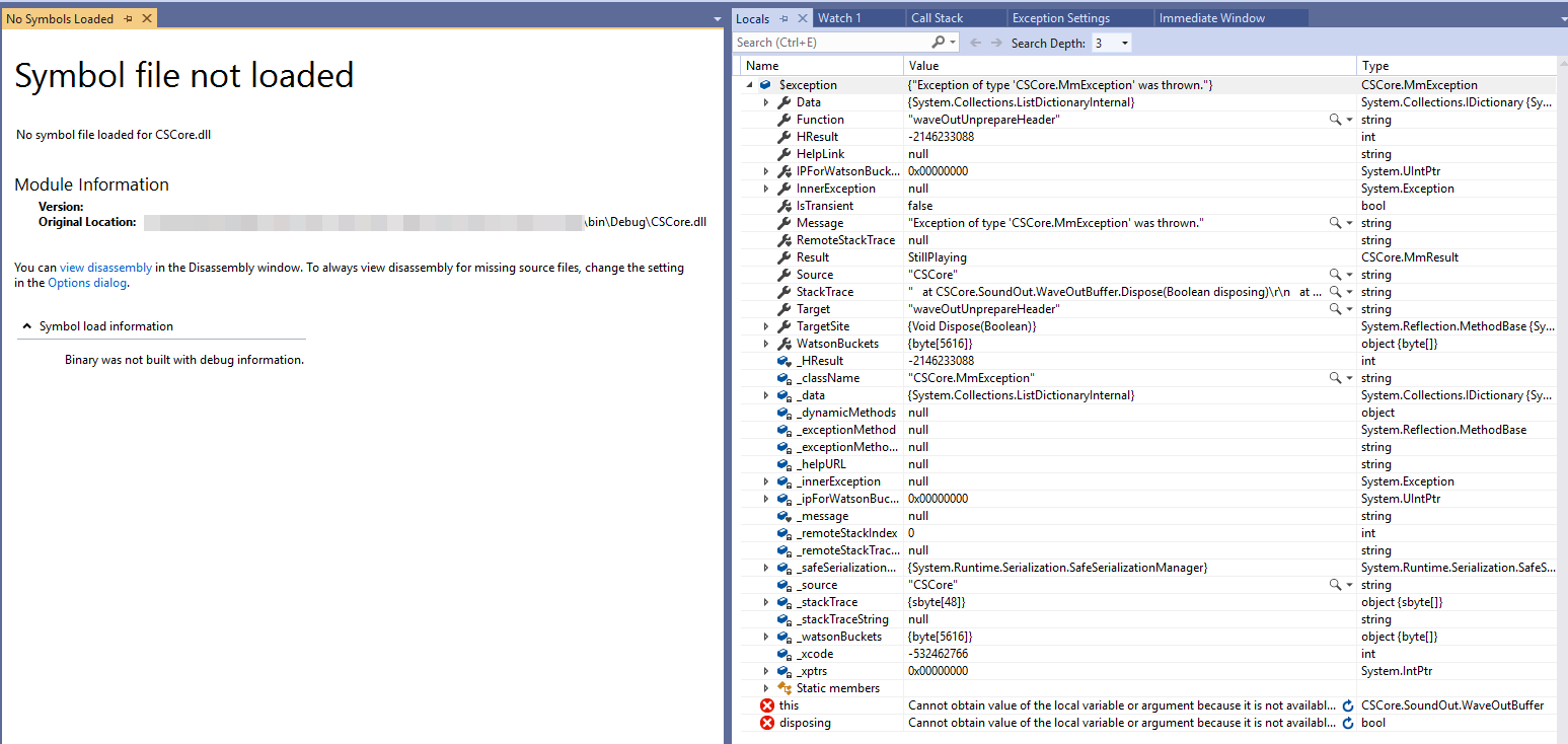 Exception Of Type Cscore Mmexception Was Thrown · Issue 387 · Filoe Cscore · Github