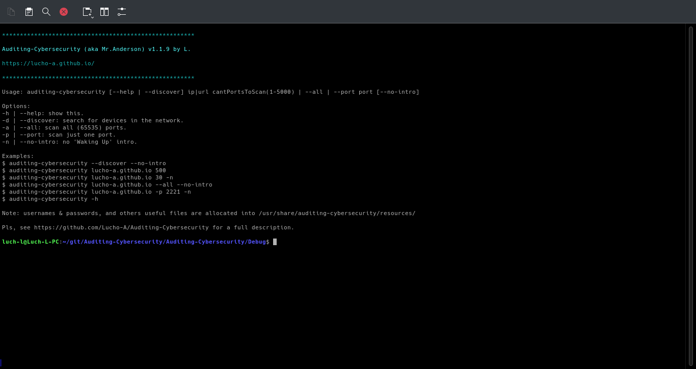 GitHub - Lucho-A/Auditing-Cybersecurity: Cybersecurity framework developed in C, Ansi-style