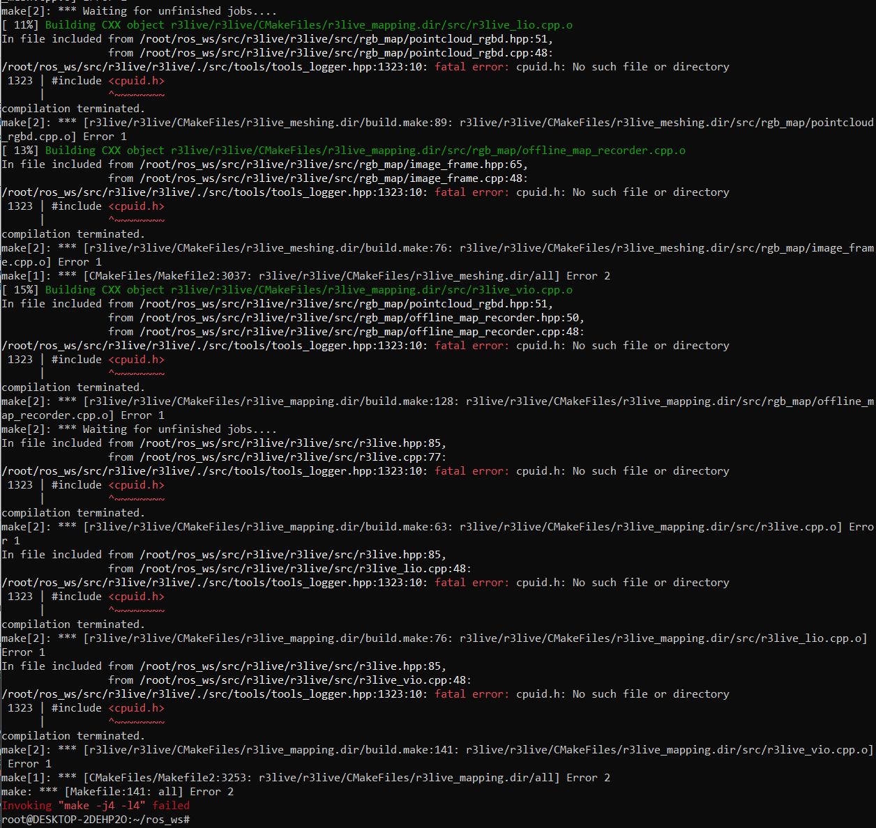 Build fail on Arm · Issue #32 · hku-mars/r3live · GitHub