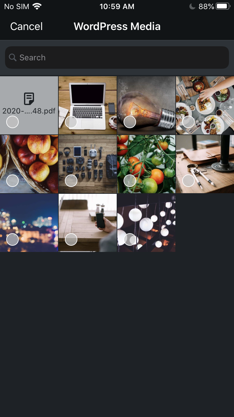 PDF file not showing on the media picker screen on the classic editor · Issue #12945 · wordpress ...