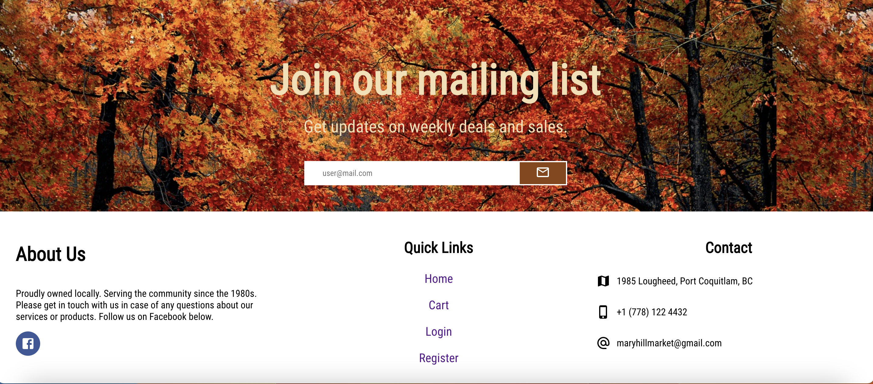 GitHub - prn0117/mary-hill-market: Freelance website for a local ...