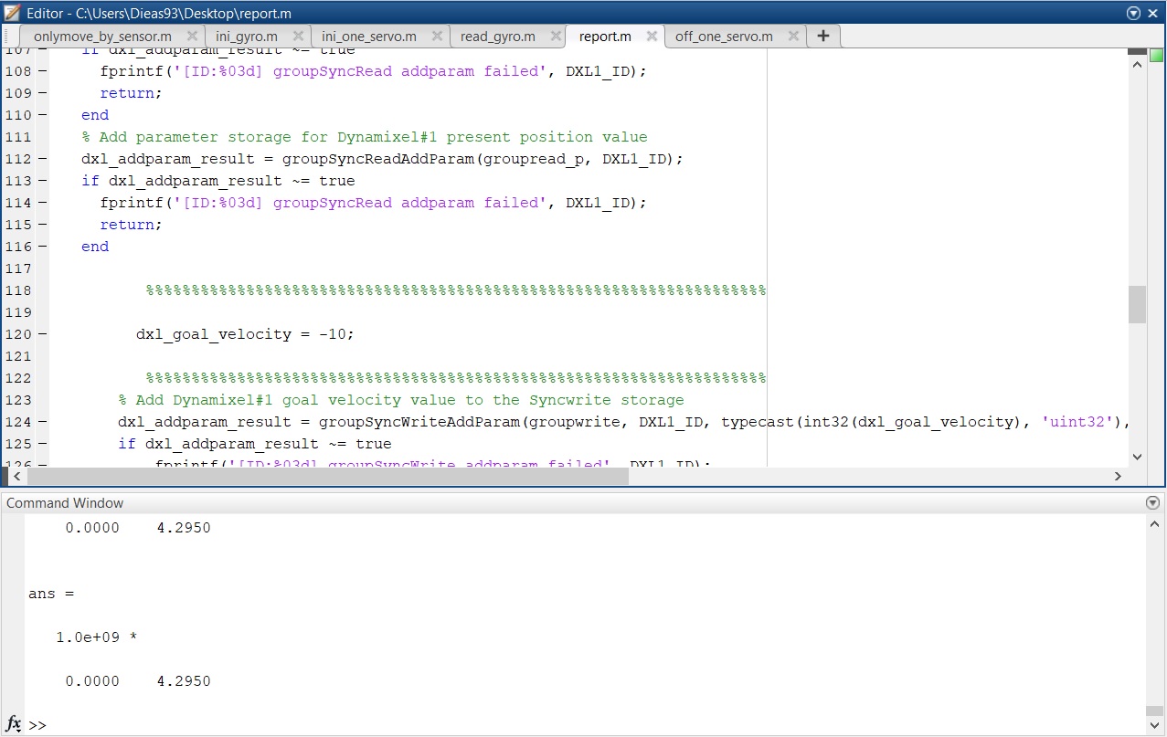 [3.6.0][MATLAB][USB2Dynamixel2][MX-64] Groupsyncread function makes a huge delay. · Issue #209 ...