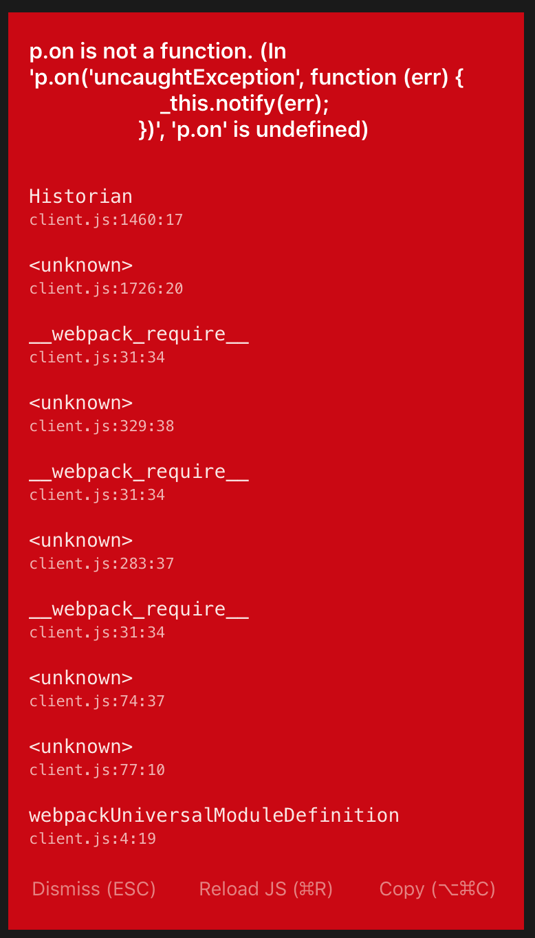 Getting An Unkown Exception When Trying To Run My App · Issue 20538 · Facebookreact Native