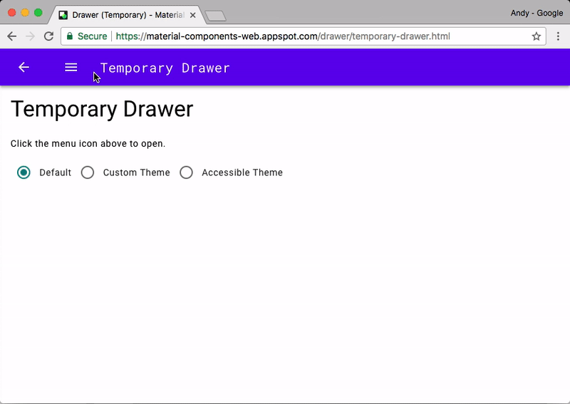 Temporary drawer position is incorrect in RTL when closed · Issue #1930 · material-components ...