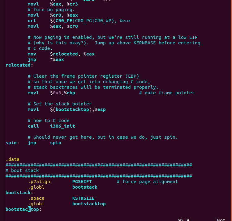 [Lab1] 6.828 Fall 2012 Lab 1: Booting a PC -- Part 3: The Kernel (Ex7 ...