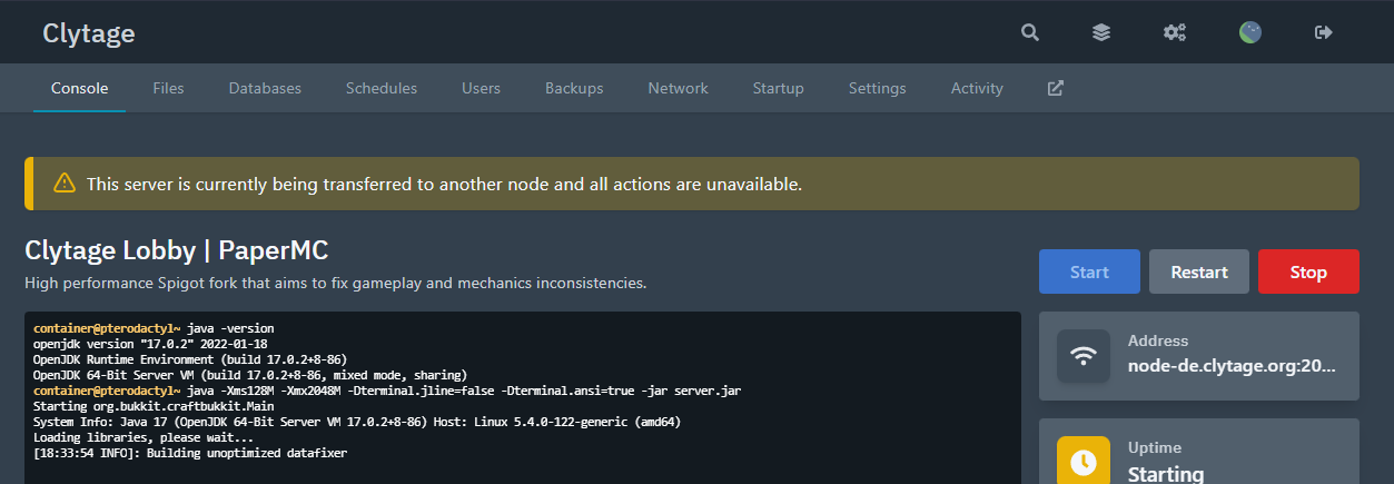 Server transfer issue · Issue #4244 · pterodactyl/panel · GitHub