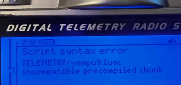 Lua files compiled on EdgeTX 2.6 Companion incompatible with the Radio · Issue #1611 · EdgeTX ...