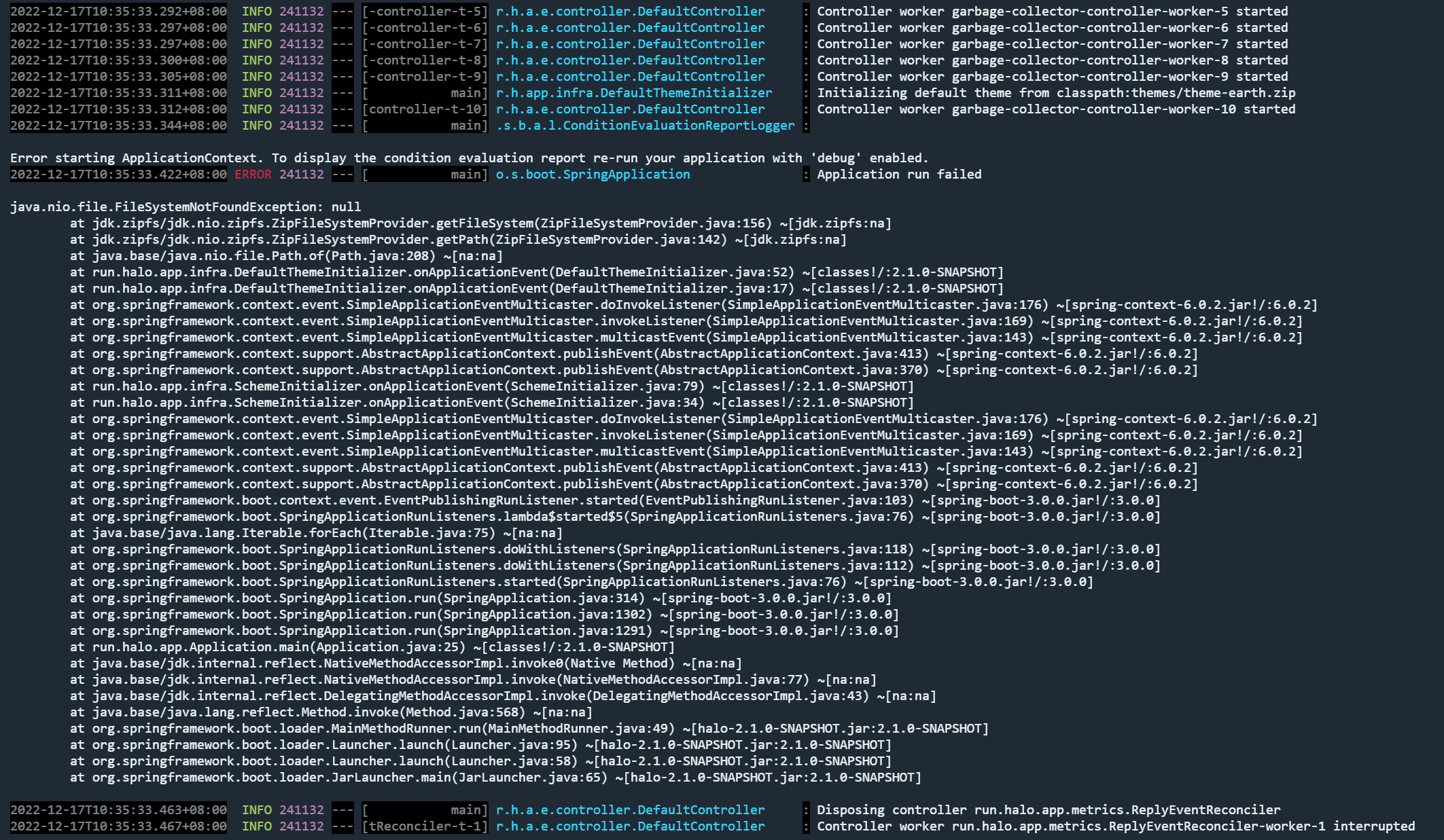 启动2.0中遇到的一个问题 · Issue #2989 · halo-dev/halo · GitHub