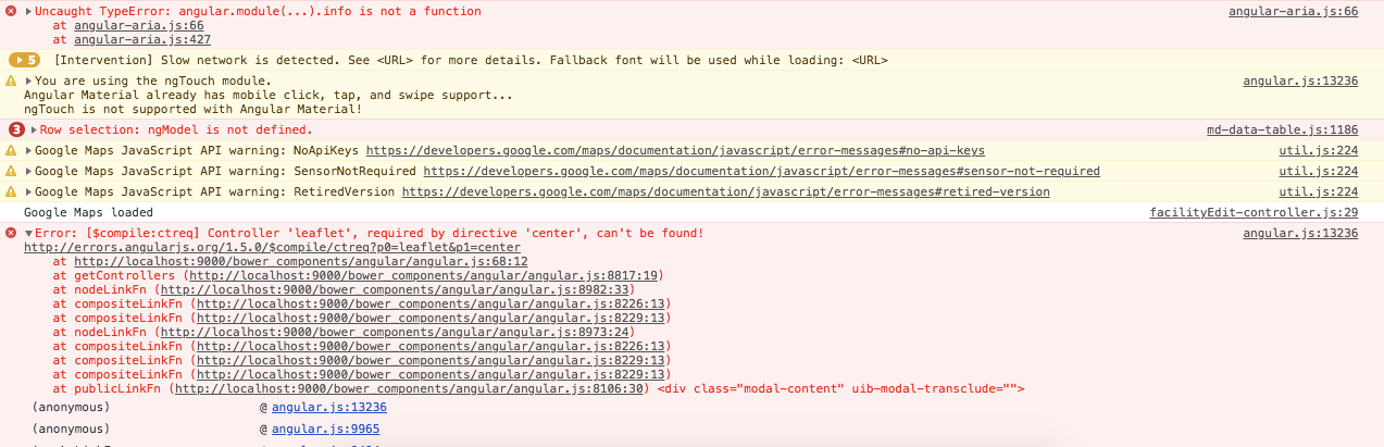Error: [$compile:ctreq] Controller 'uiGmapGoogleMap', required by directive 'uiGmapMarker', can ...