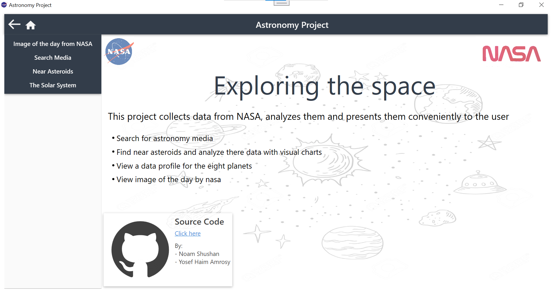 GitHub - yosfhaim0/AstronomyProject: Amazing WPF .NET project that ...