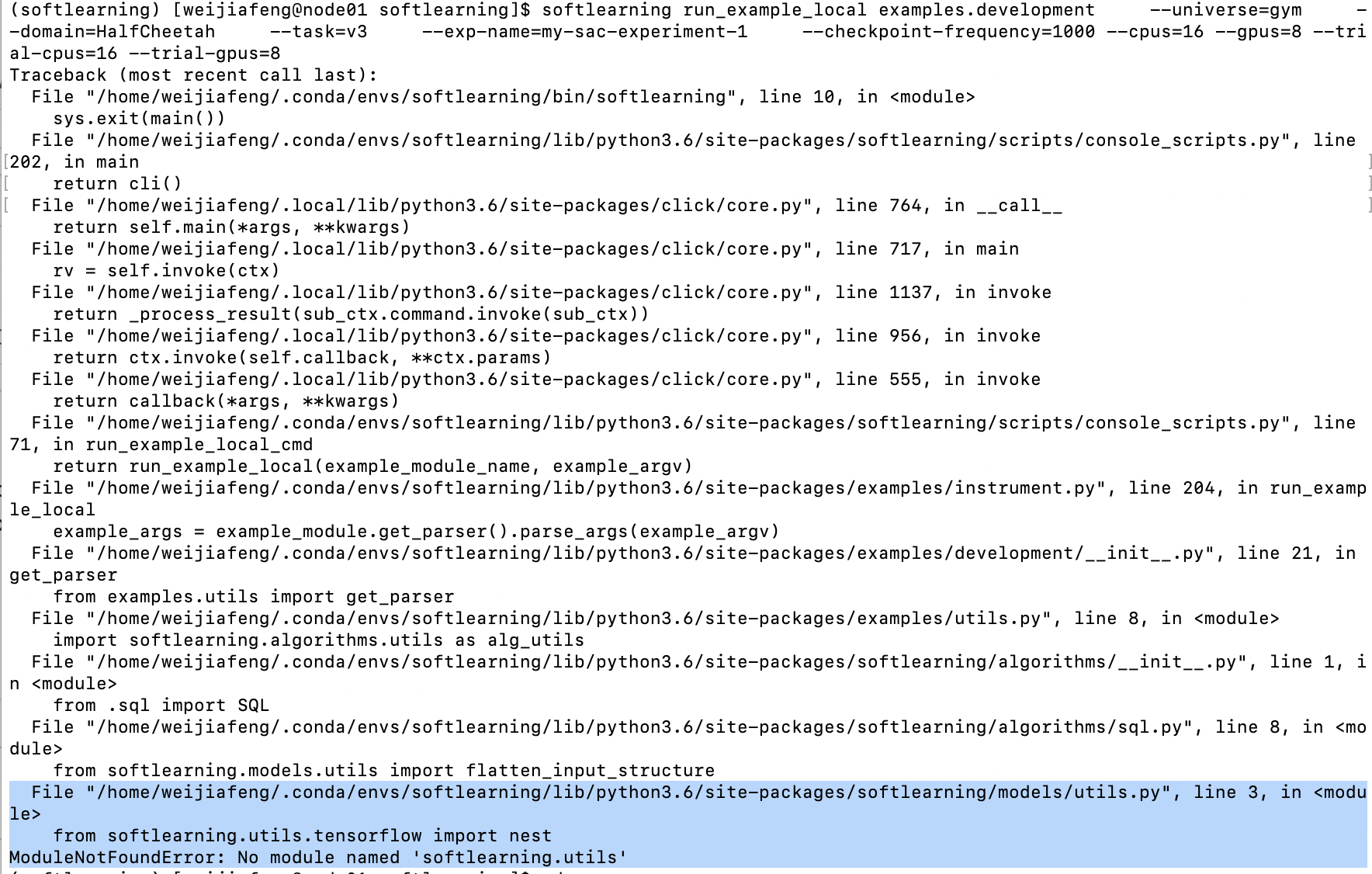 ModulesNotFound - systems.path related issue · Issue #103 · rail-berkeley/softlearning · GitHub