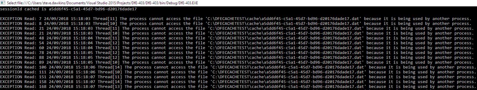 Occasional 'Object graph cannot be null' error · Issue #18 · acarteas/FileCache · GitHub