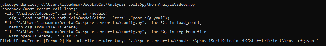 problems to use analysis tools · Issue #65 · DeepLabCut/DeepLabCut · GitHub