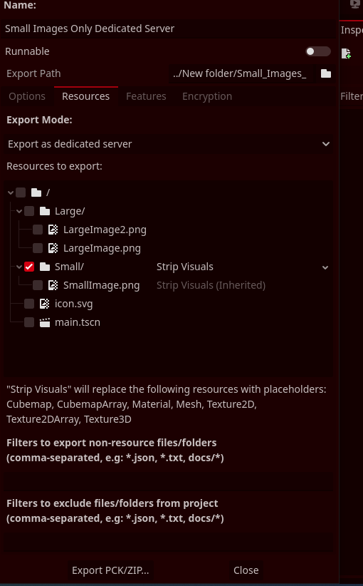 Exporting specific resources is broken, includes resources it should not include · Issue #79684 ...