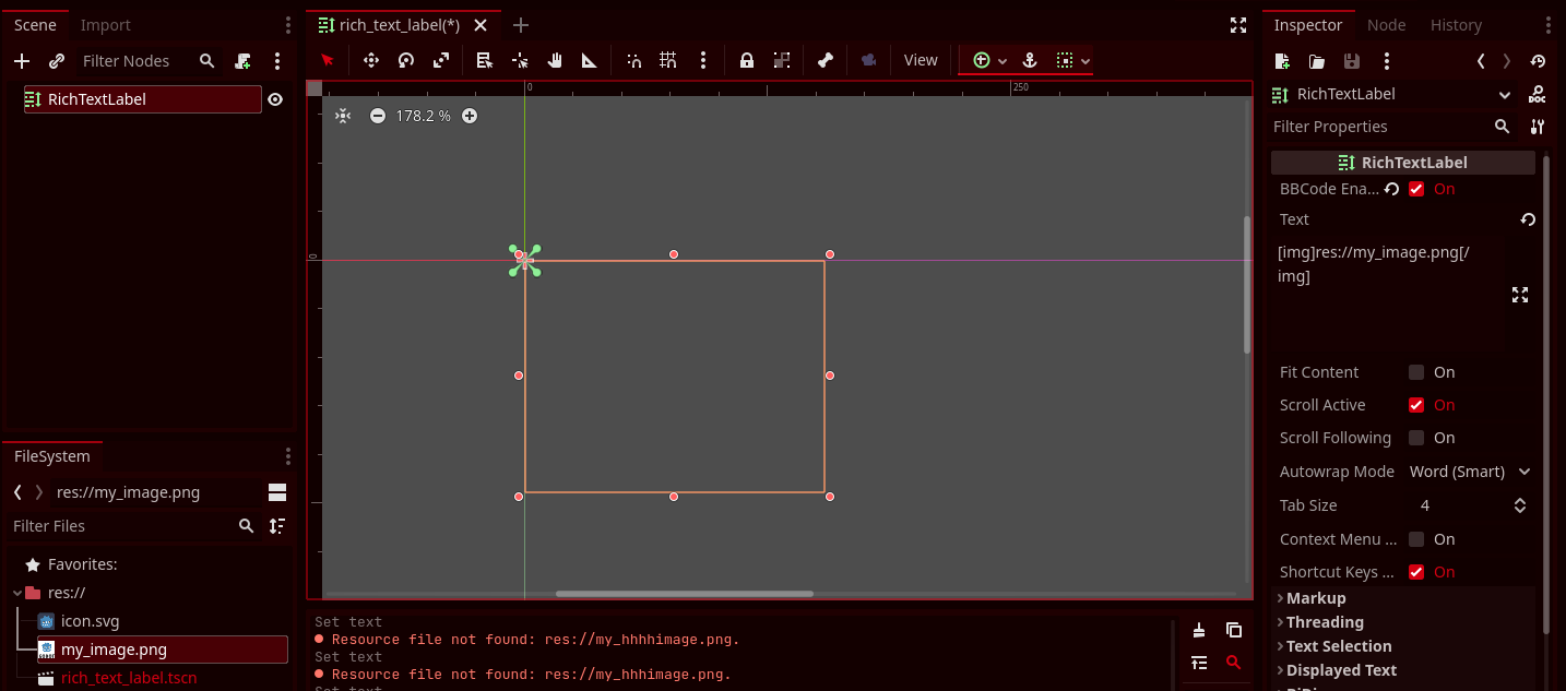 [img] richtextlabel BBCode does not display with "Image" resource · Issue #79729 · godotengine ...