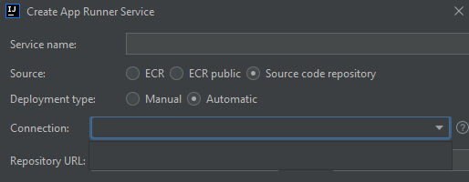 App runner - create new service - has empty GitHub connections list ... App runner - create new service - has empty GitHub connections list ...