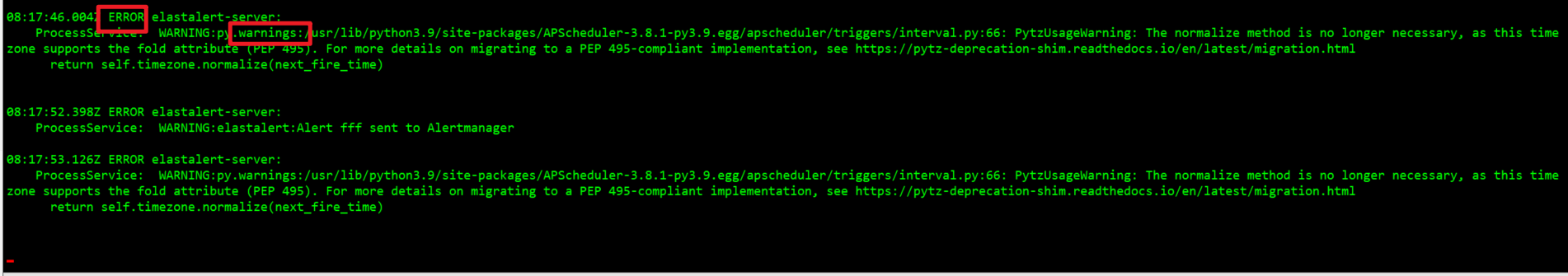 PytzUsageWarning alarm · Issue #41 · Karql/elastalert2-server · GitHub