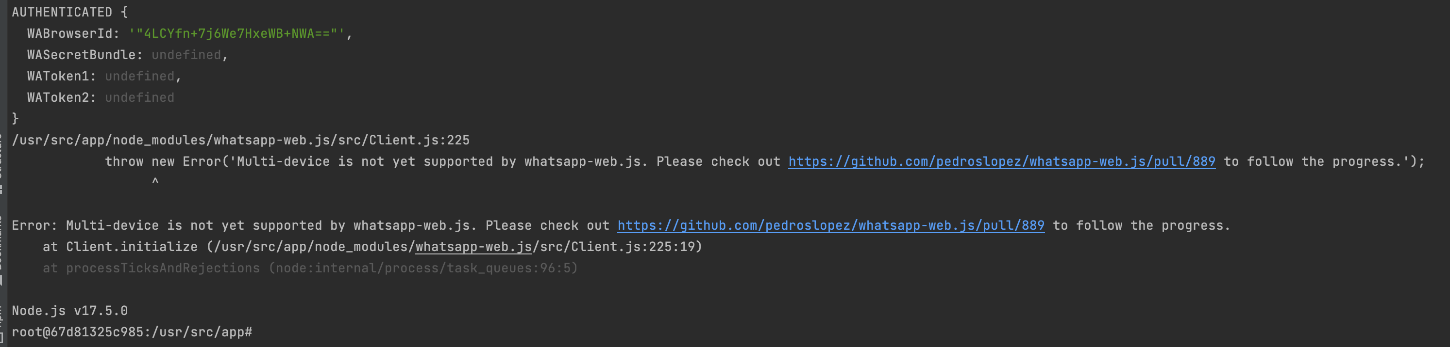 Whatsapp Business Account not Login · Issue #1221 · pedroslopez/whatsapp-web.js · GitHub