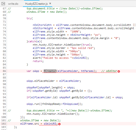 fCreator(elPlaceHolder, htParams); 오류 · Issue #74 · naver/smarteditor2 · GitHub