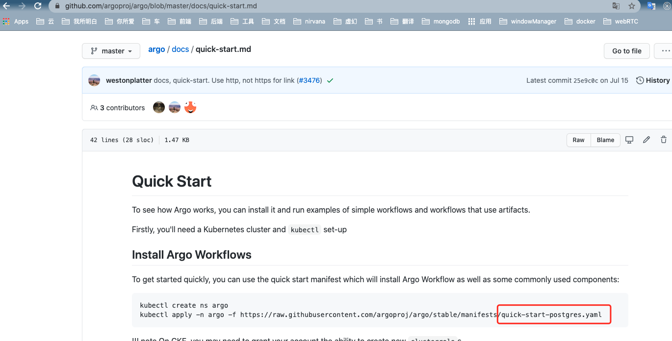 Wrong install url at web page · Issue #3824 · argoproj/argo-workflows · GitHub