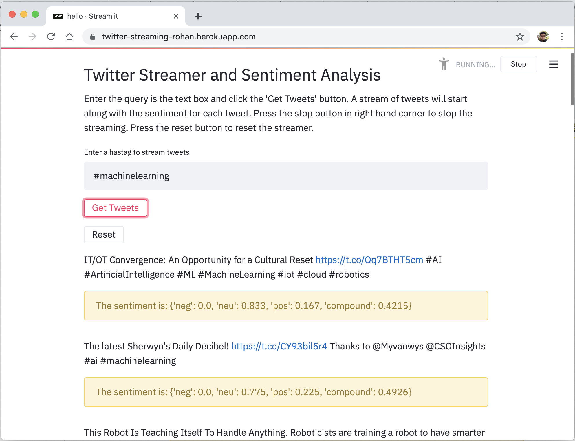 GitHub - rohanvartak1996/twitter-streaming-streamlit