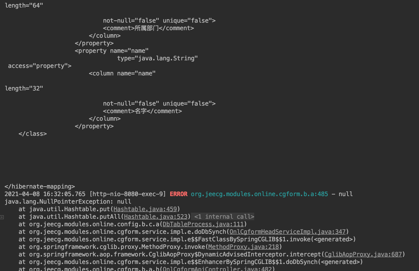 jeecg-boot 243 online同步数据库报错 · Issue #2433 · jeecgboot/JeecgBoot · GitHub