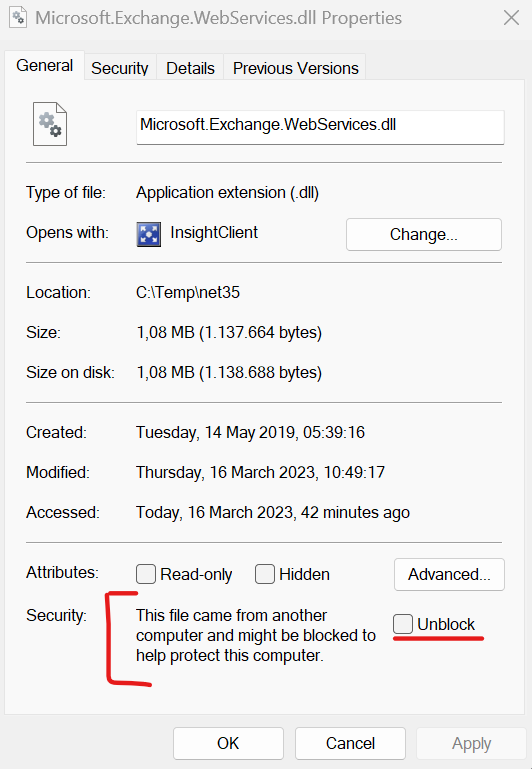 CVE-2023-23397.ps1 unable to import Microsoft.Exchange.WebServices.dll · Issue #1582 · microsoft ...