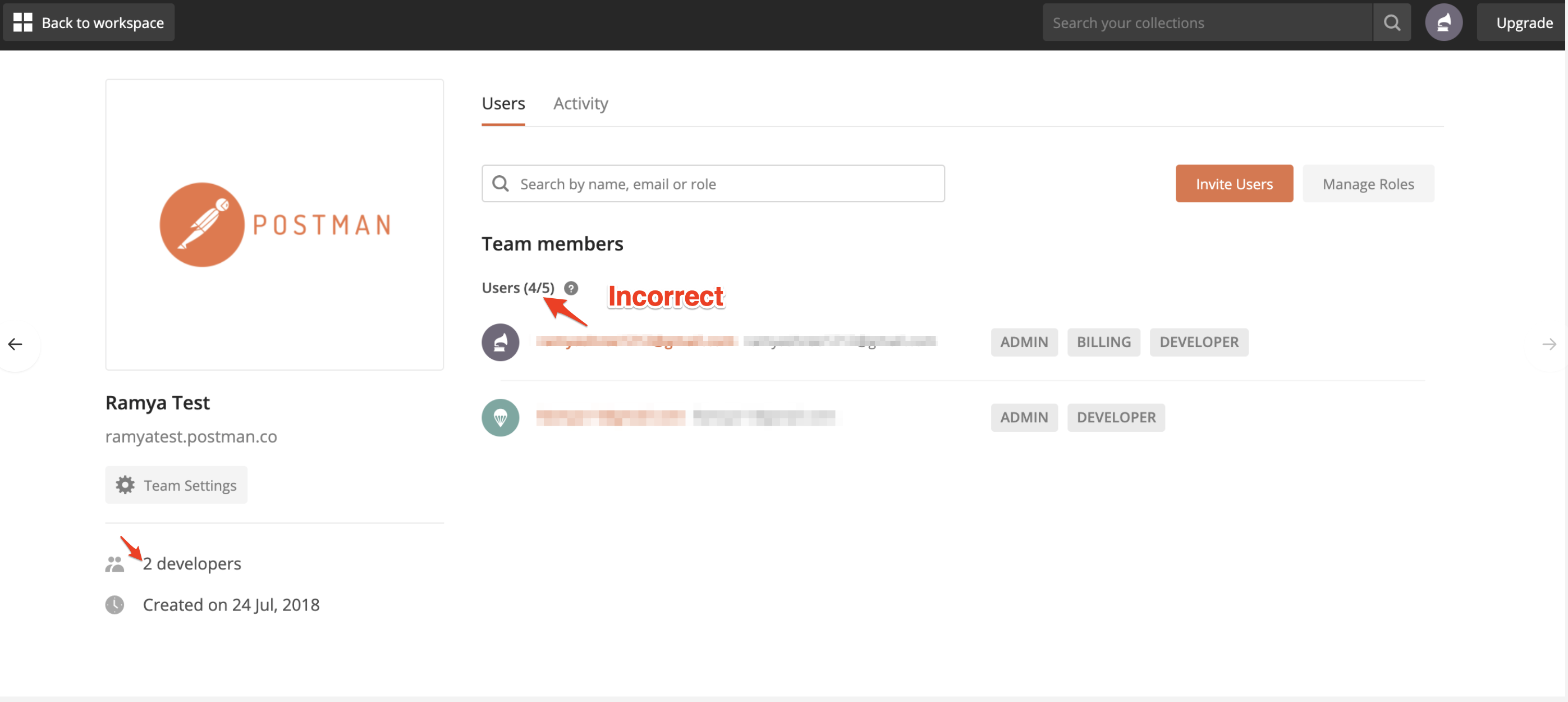 Incorrect user count · Issue #6519 · postmanlabs/postman-app-support · GitHub