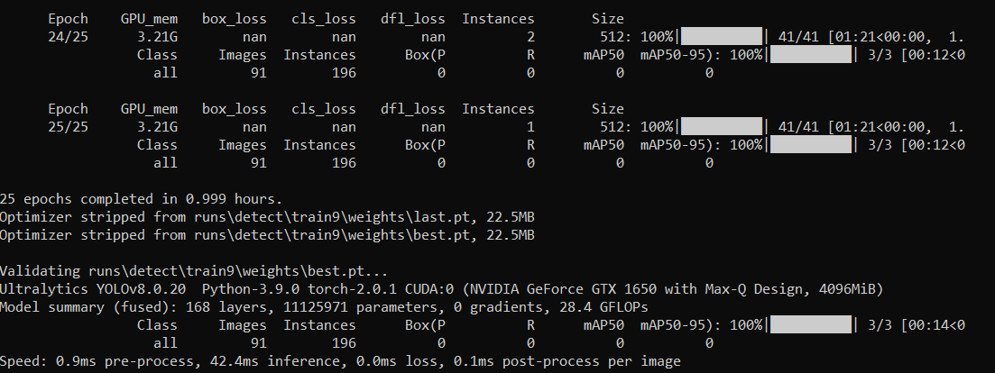 YoloV8 custom model training accuracy is increasing on google colab in the same data but is not ...