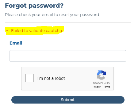 reCaptcha - "Failed to validate captcha" error · OrchardCMS OrchardCore ...