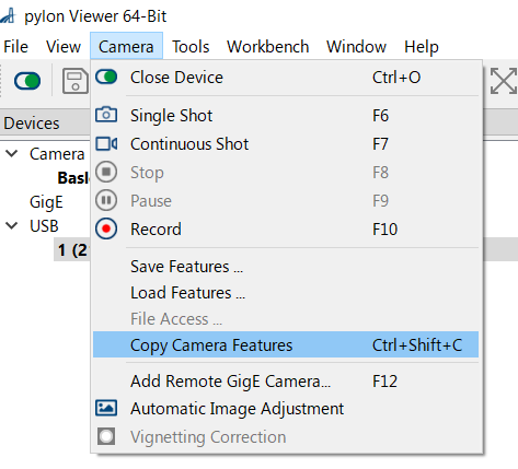 Export Feature Tree · Issue #564 · basler/pypylon · GitHub