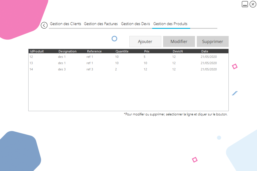 GitHub - loupdemon/Gestion-Factures: Application Winforms C# de gestion de client, produits ...