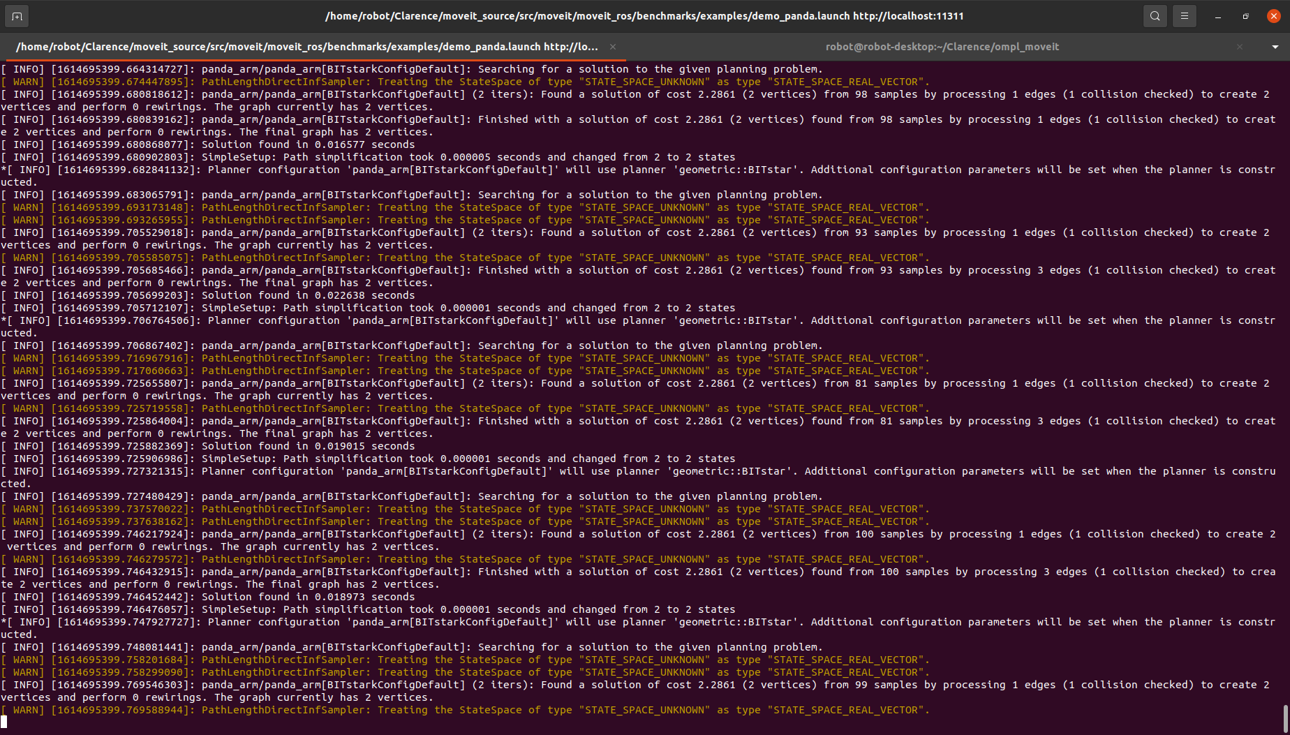 BIT* is failing when added to a benchmark · Issue #779 · ompl/ompl · GitHub