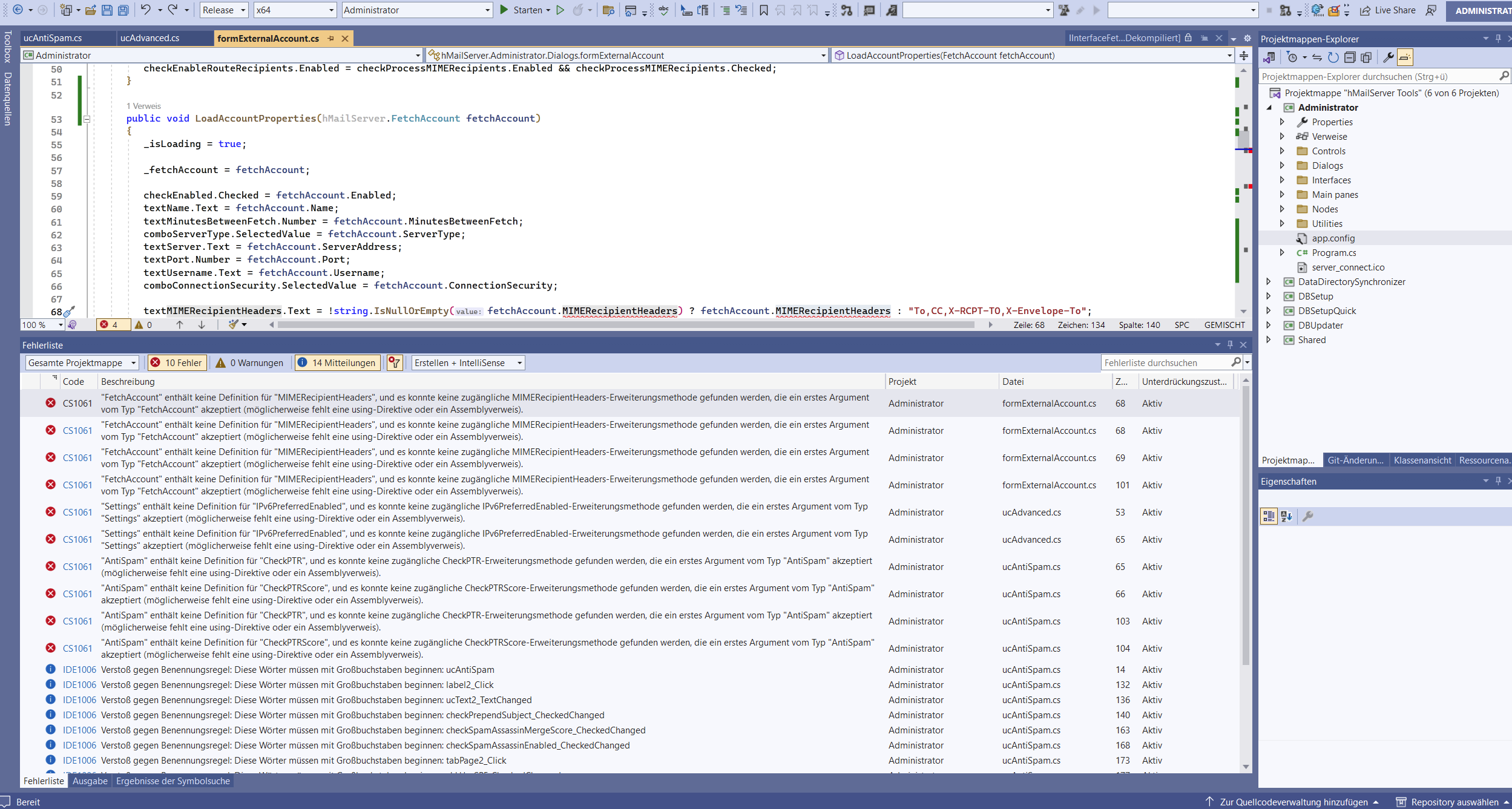 "Settings" does not contain a definition for "IPv6PreferredEnabled" · Issue #474 · hmailserver ...