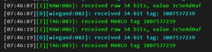 Wiegand Tag Scanned Invalid Parity And Tag Not Scanned Into Ha · Issue 4220 · Esphomeissues 0825