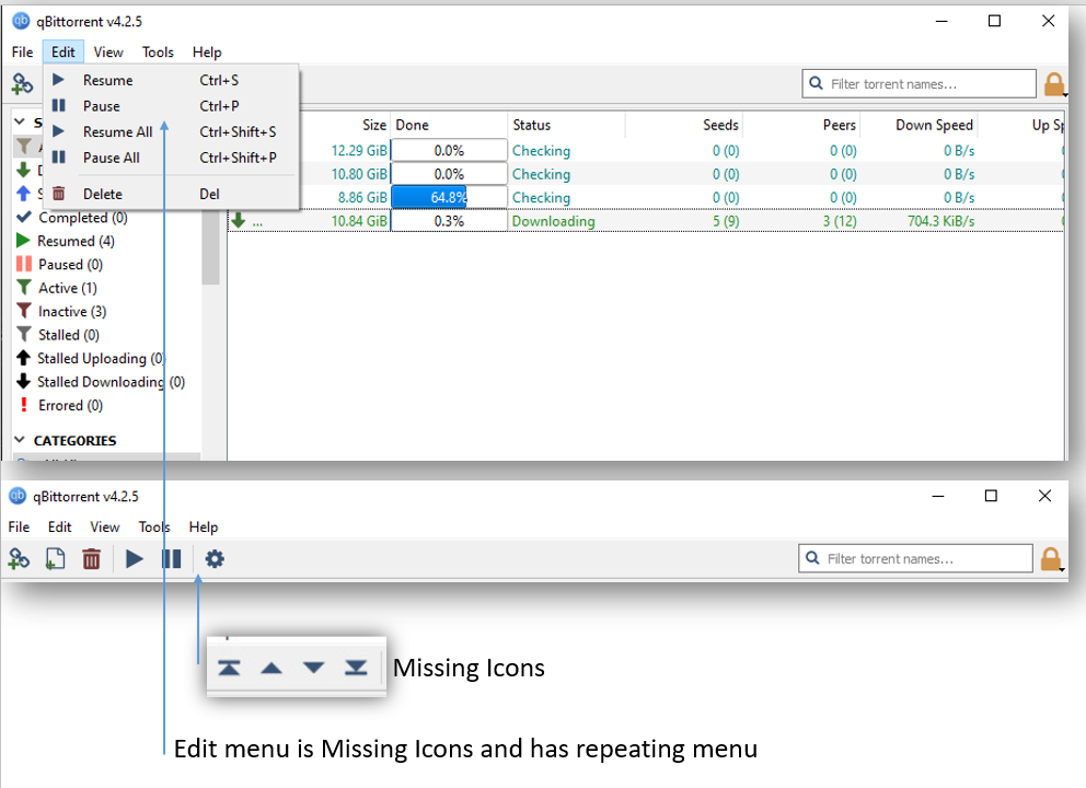 [BUG] Icons missing in tool bar and edit menu · Issue #12953 ...